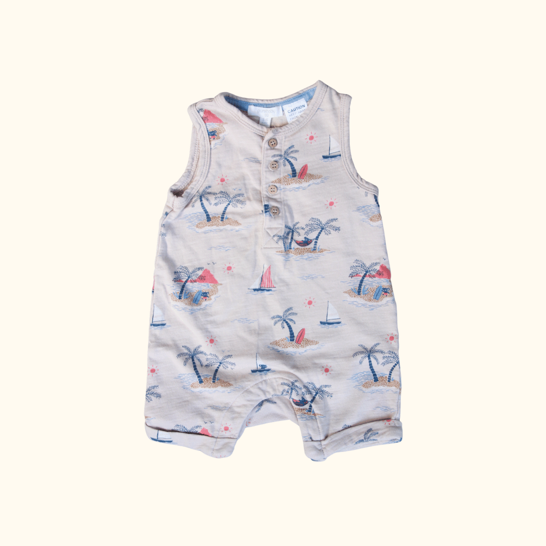 Brown Romber with Island Print – Little Renters